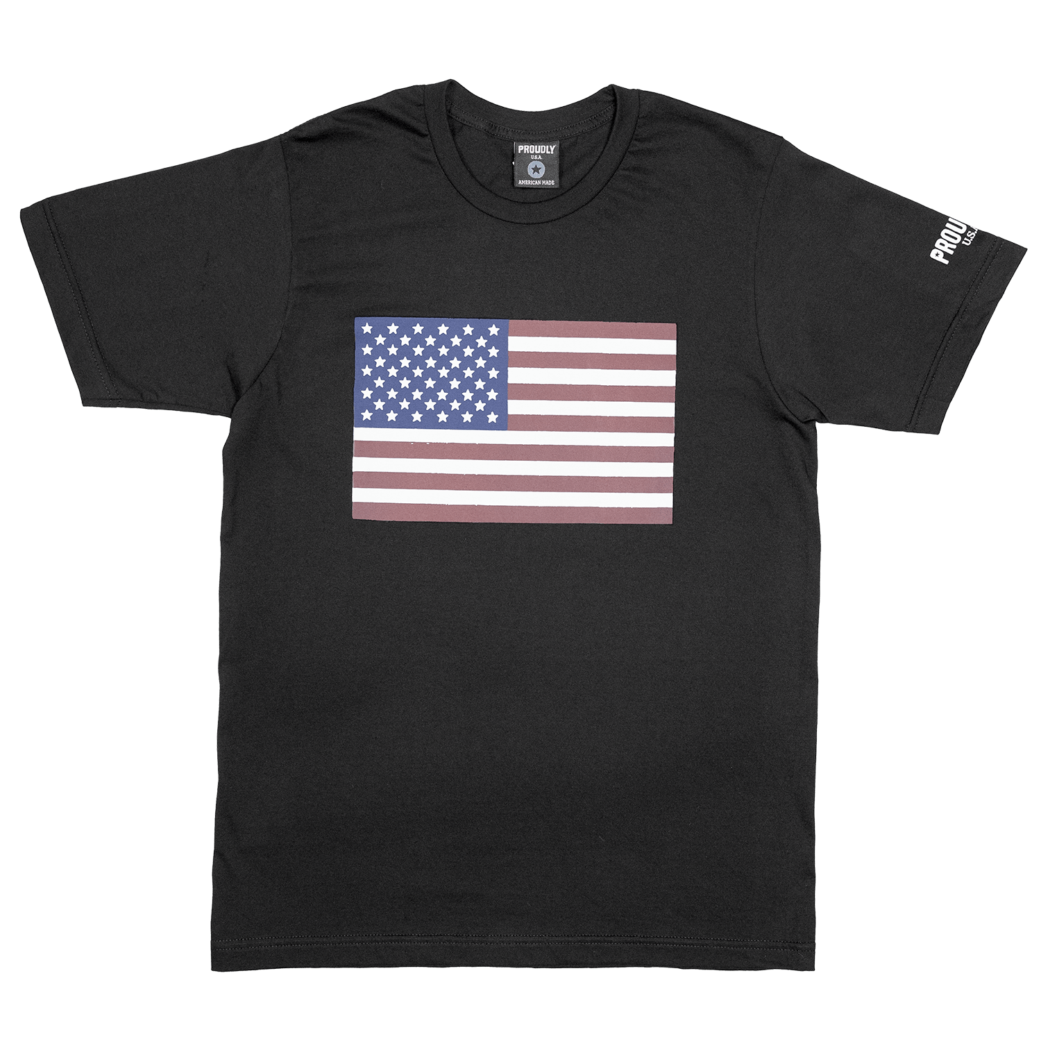 Men’s Black American Flag Graphic T-Shirt | Made-in-USA – ProudlyUSA